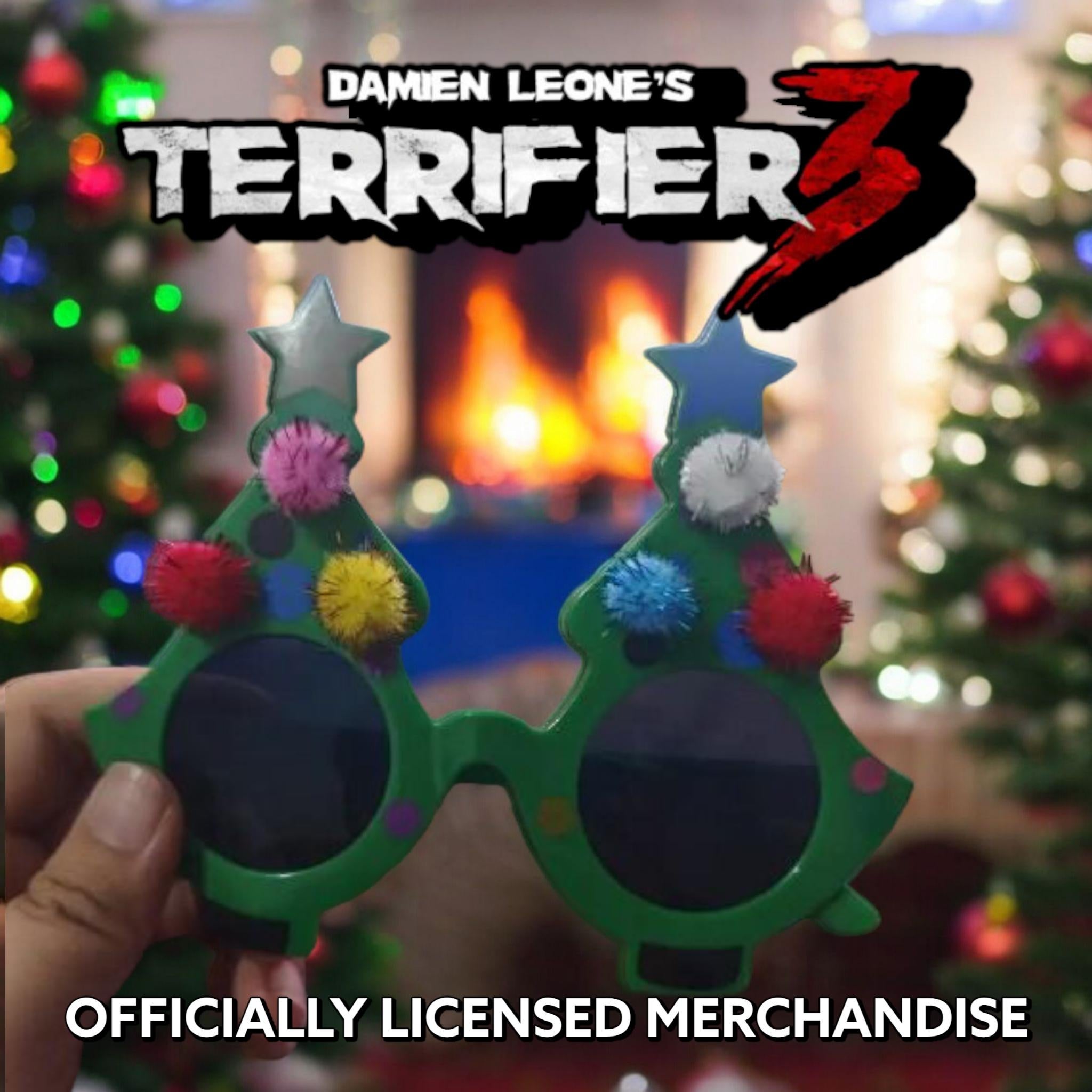 Terrifier 3 Official Christmas Tree Glasses | ScarePros Halloween & Horror