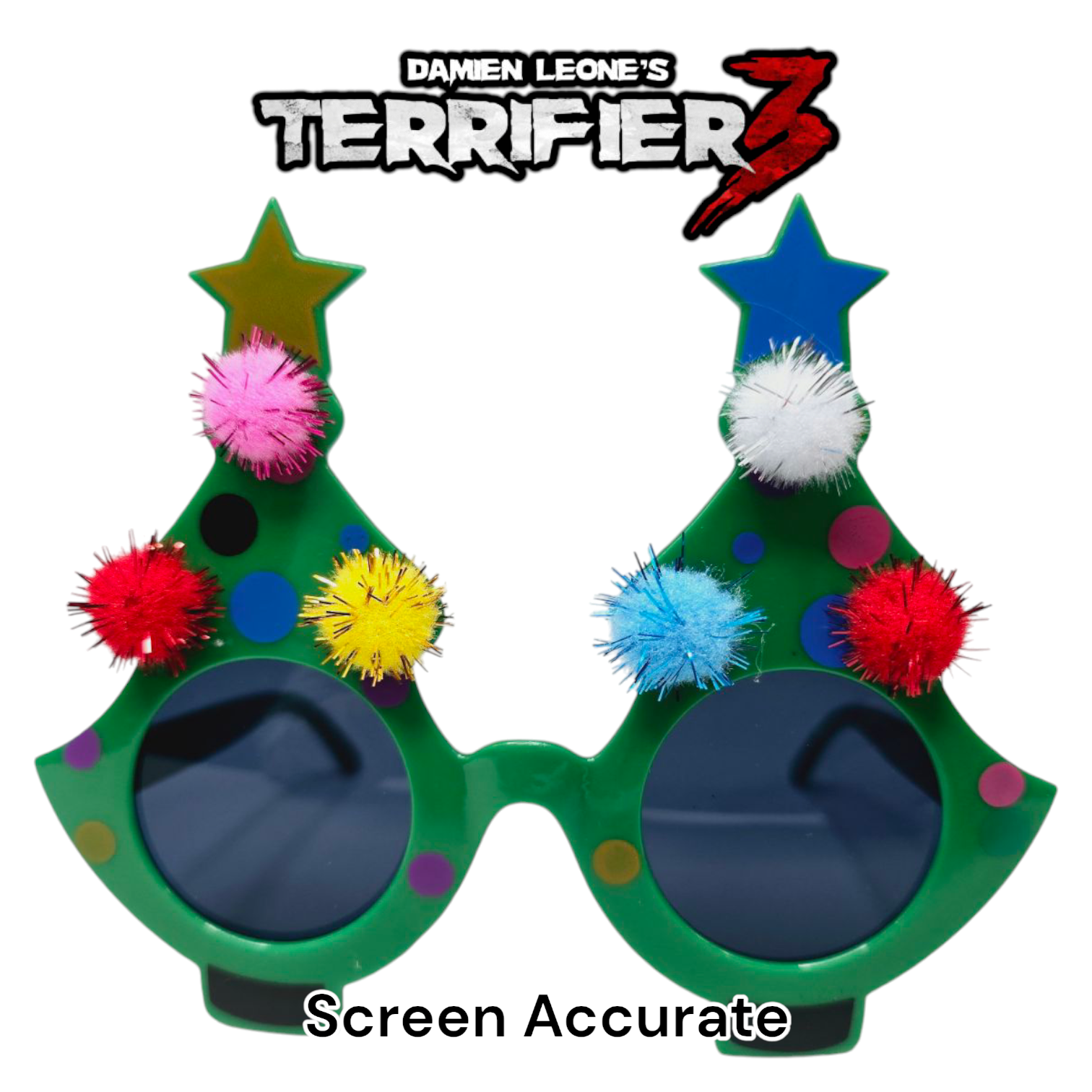 Terrifier 3 Official Christmas Tree Glasses | ScarePros Halloween & Horror