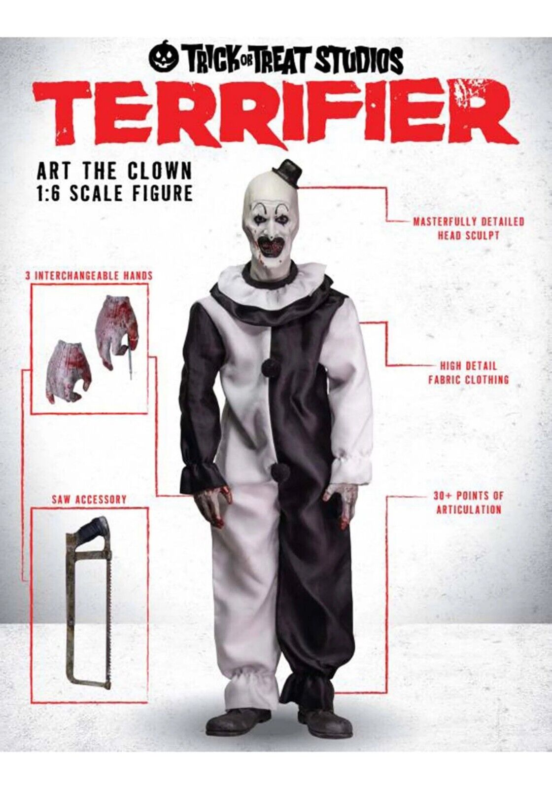 Terrifier 12" Art the Clown Action Figure - Officially Licensed ...